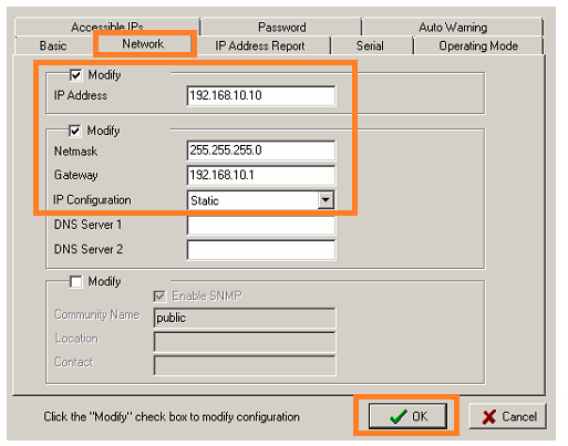 Moxa NPort Configuration