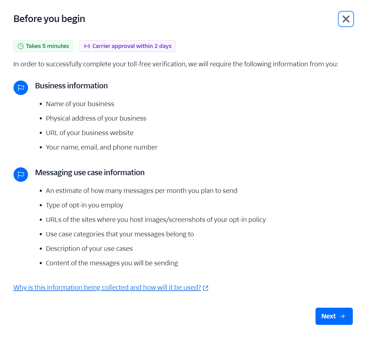 Twilio Toll-Free Verification Process