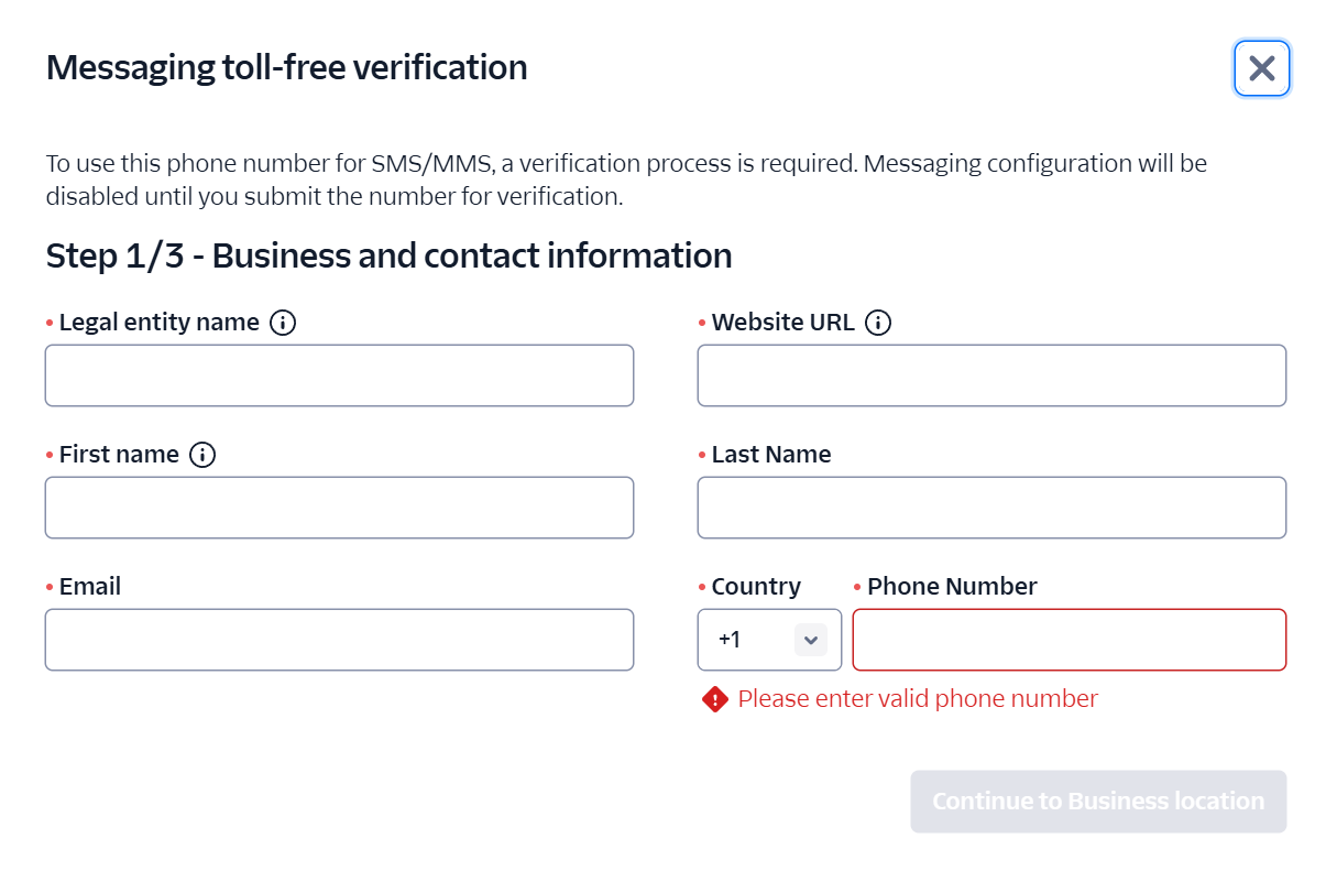 Twilio Toll-Free Verification Process