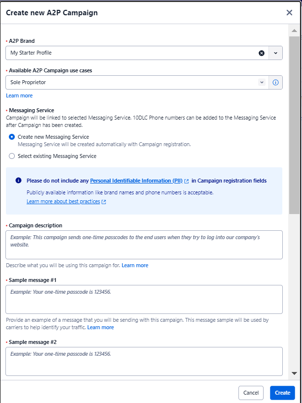 Twilio U.S. A2P 10DLC Registration Guide