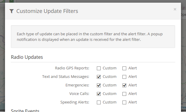 Teldio TruFleet | Update Tabs